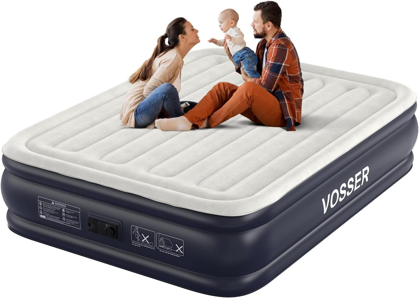 Air Mattress Queen with Built in Pump,18'' Inflatable Mattress of ...