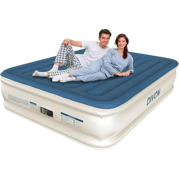 Air Mattress Queen with Built in Pump,18'' Raised Self Inflatable ...