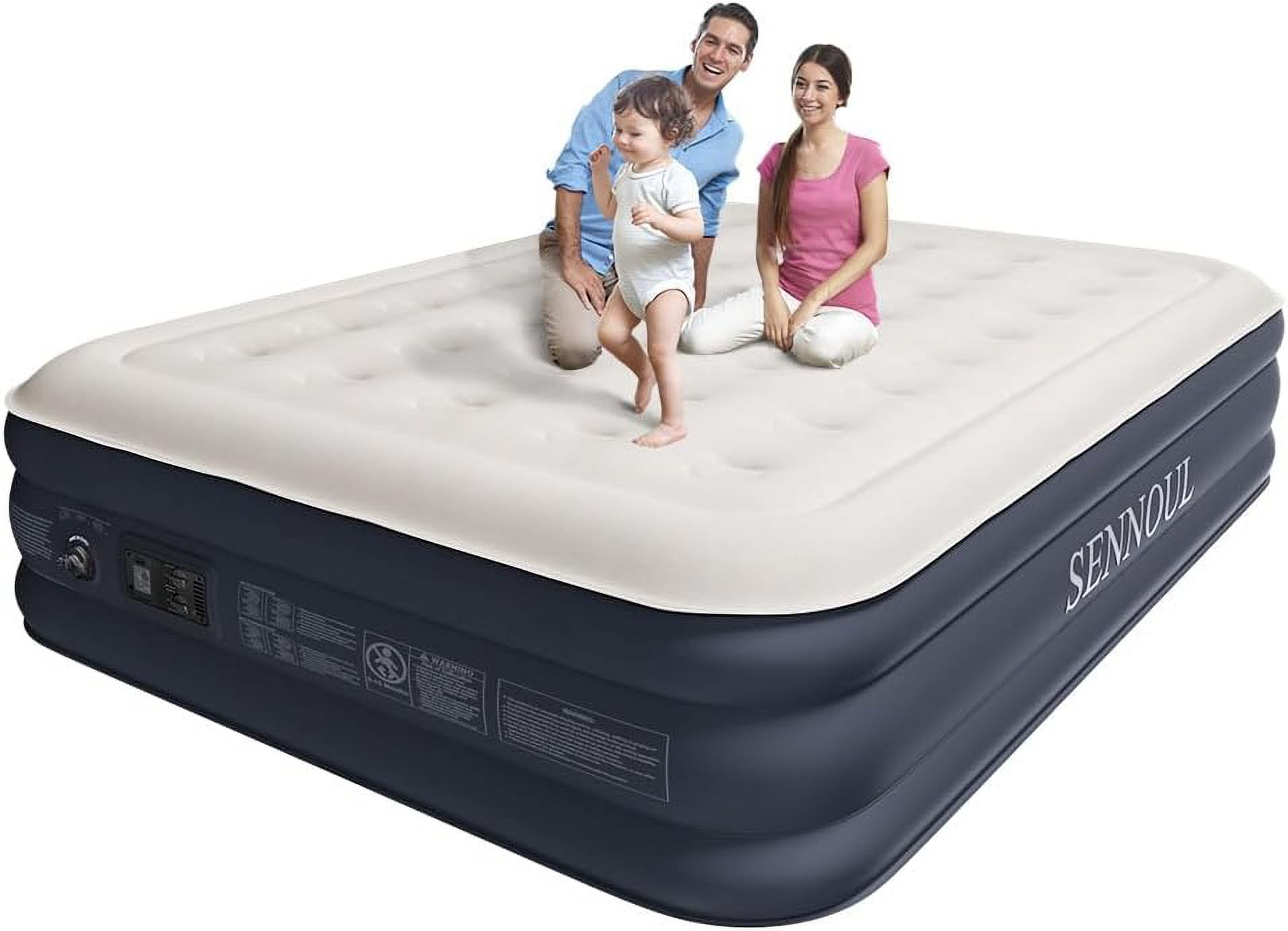 Air Mattress Queen with Built in Pump - 2 Mins Quick Self Inflatable,16 ...