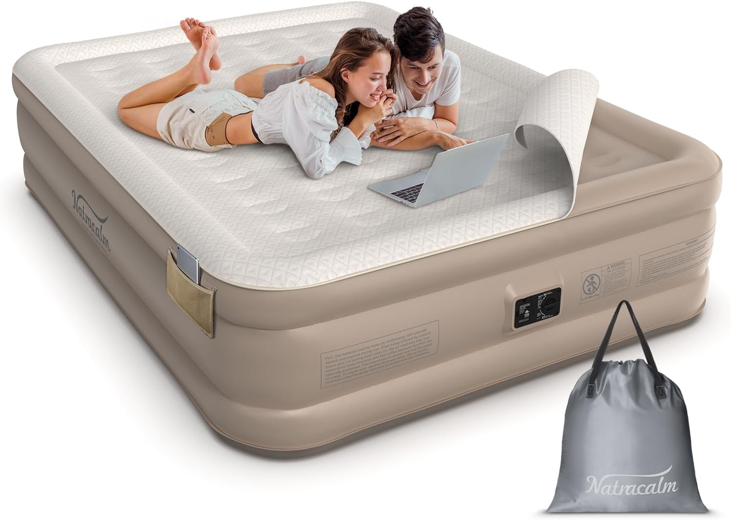 Air Mattress Queen with Built in Pump, Inflatable Mattress, Blow Up ...