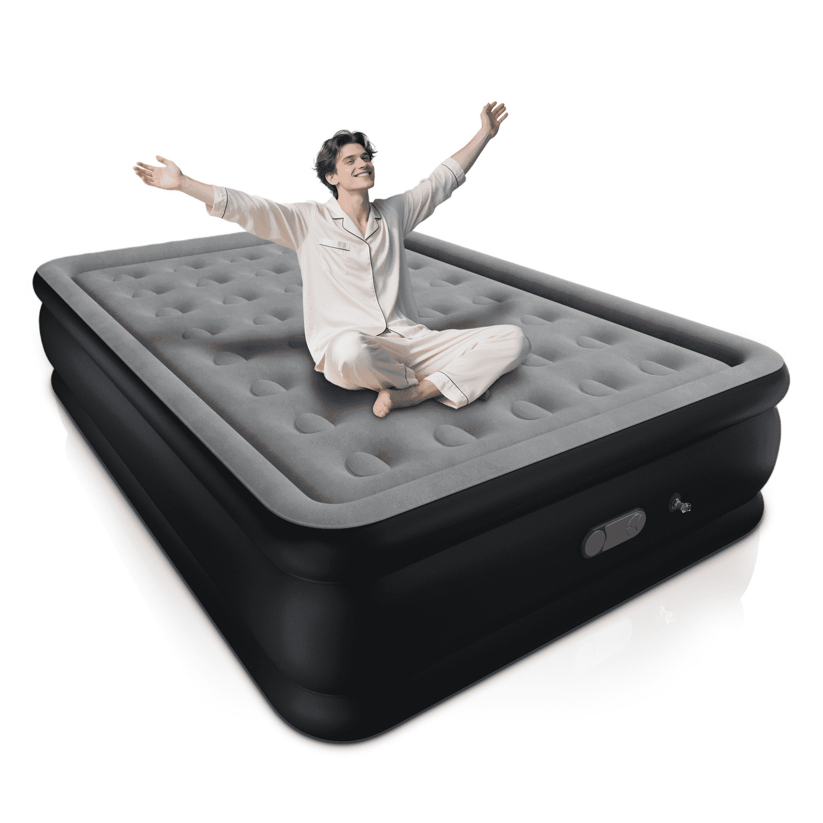 Full Air Mattress with Built in Pump,18IN Air Bed with 3 Mins Self ...