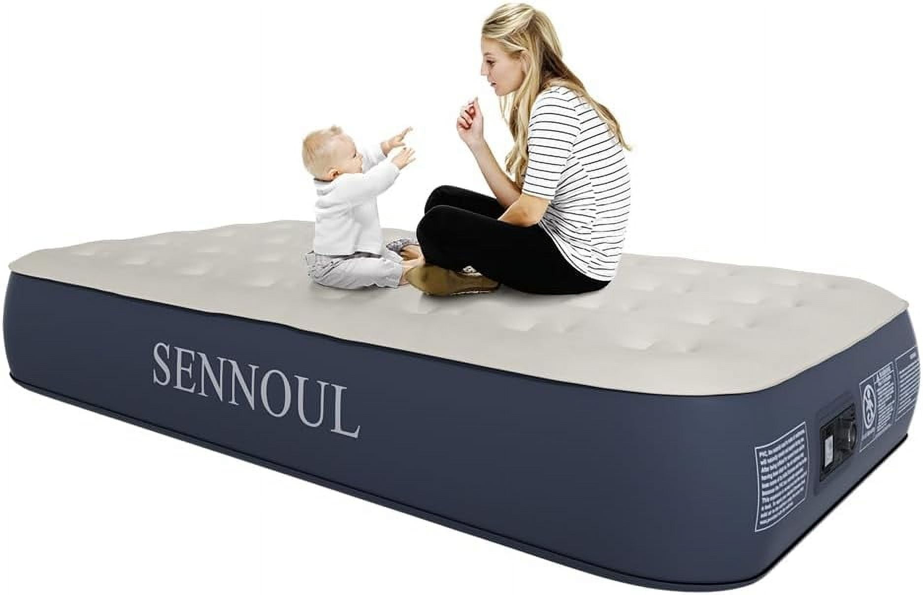 Air Mattress Twin with Built in Pump - 2 Mins Quick Self Inflatable,13 ...