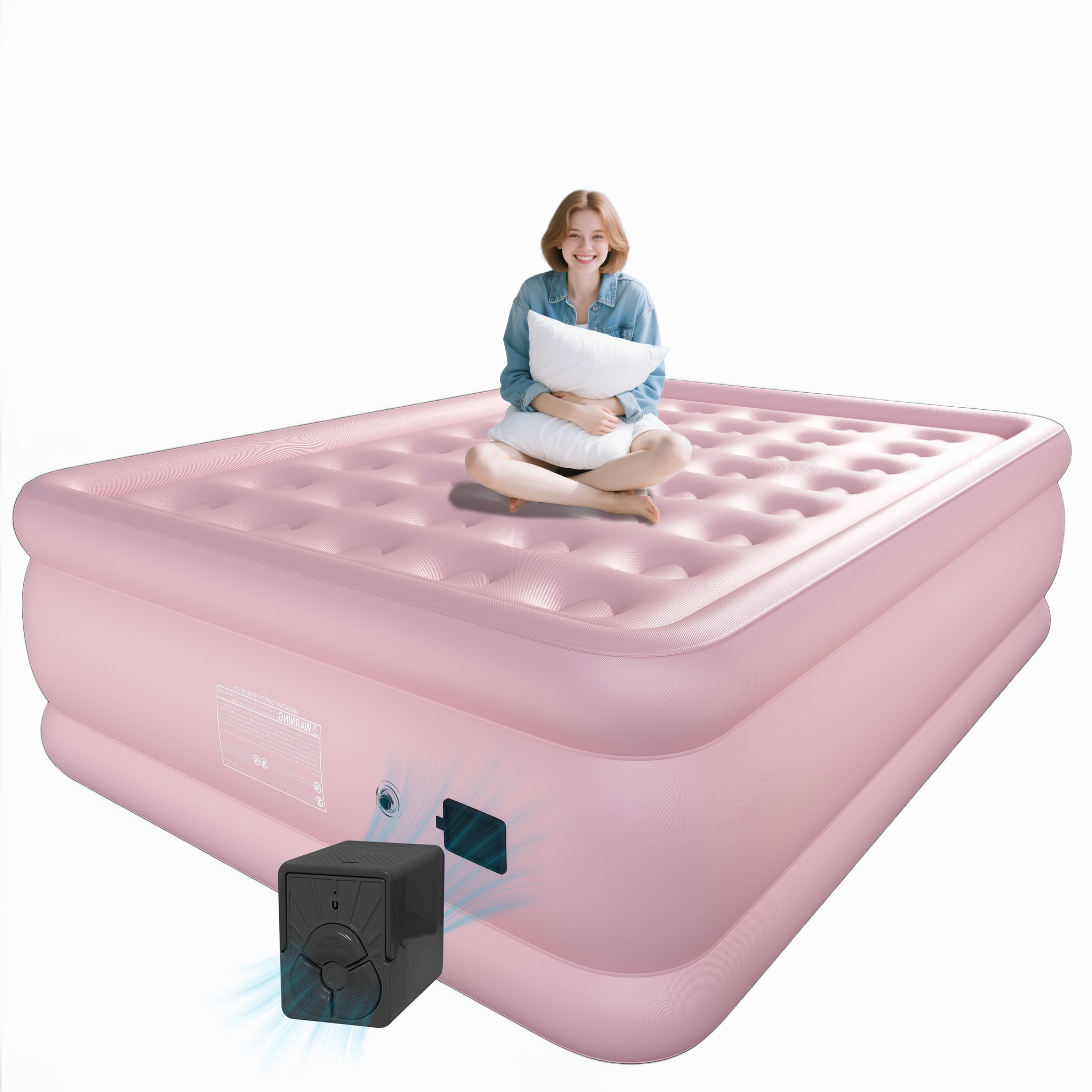 22'Luxury Air Mattress with Built in Pump, Mother's Day Gift,Puncture ...