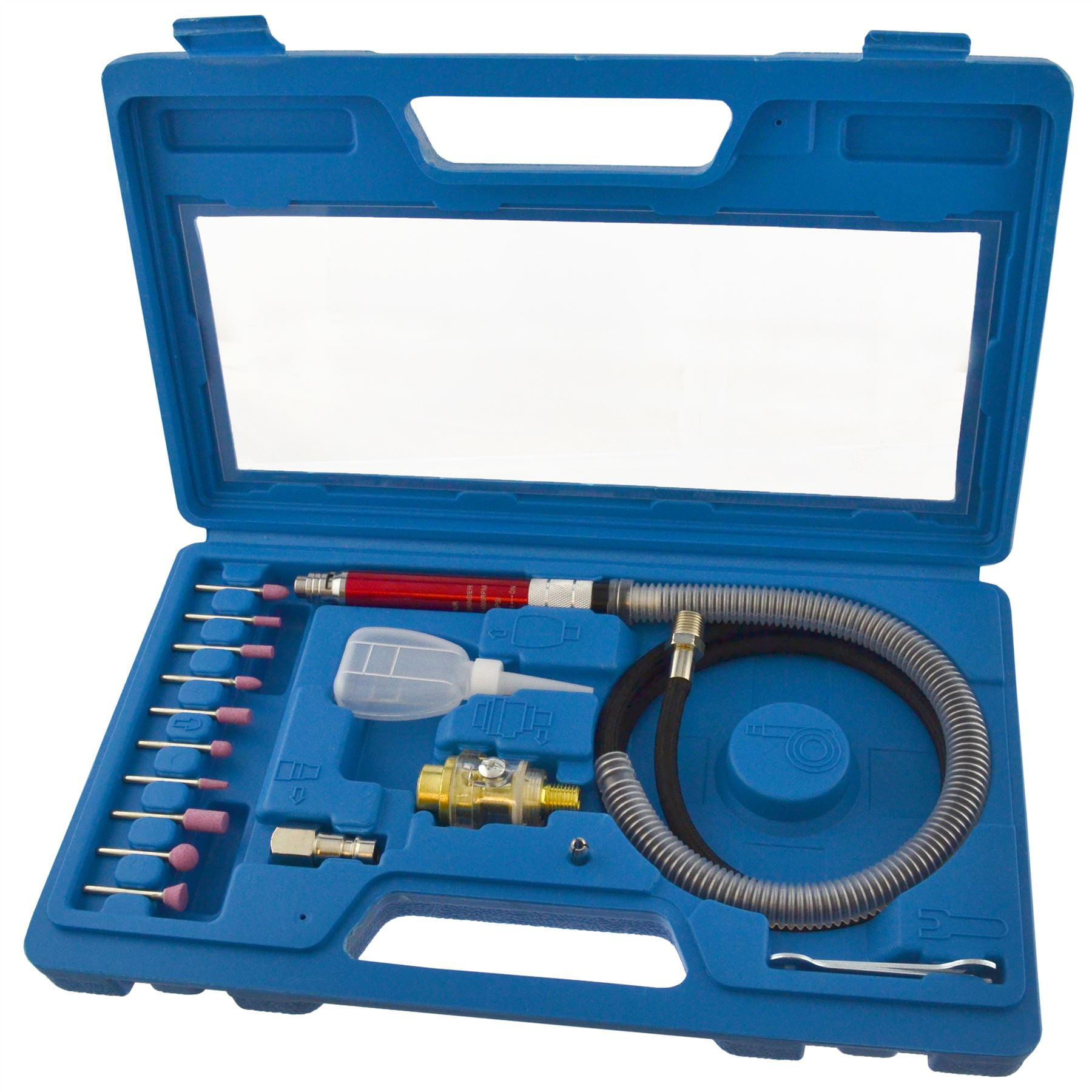 Air Micro Die Grinder Burr Rotary Tool Kit 15pc Craft Etch Engrave ...