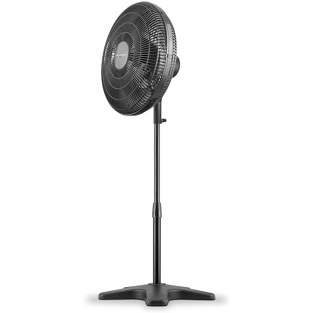 Air Monster 16 Inch Standing Adjustable Air Circulator Fan, Black ...
