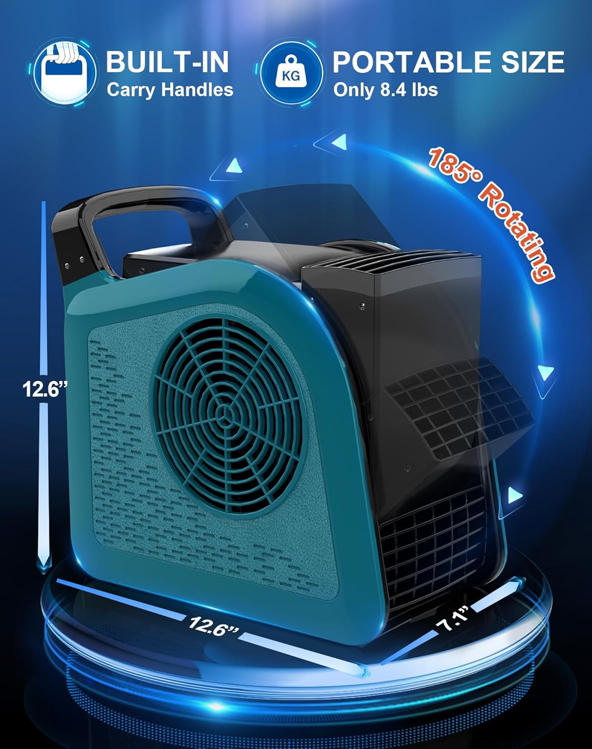 Air Mover Blower Fan - Carpet Dryer for Cooling, Drying and Ventilating ...