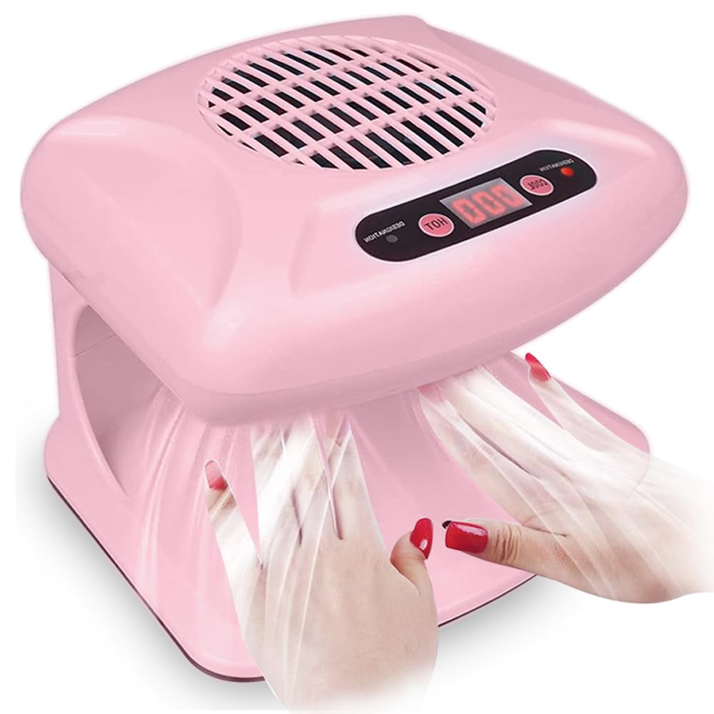 Air Nail Dryer, Pink 300W Infrared Sensor 2 in 1 Automatic Induction ...