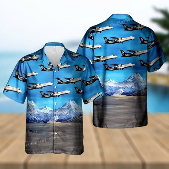 Air New Zealand Atr Atr 72 600 atr 72 212a Hawaiian Shirt Man - Walmart.com