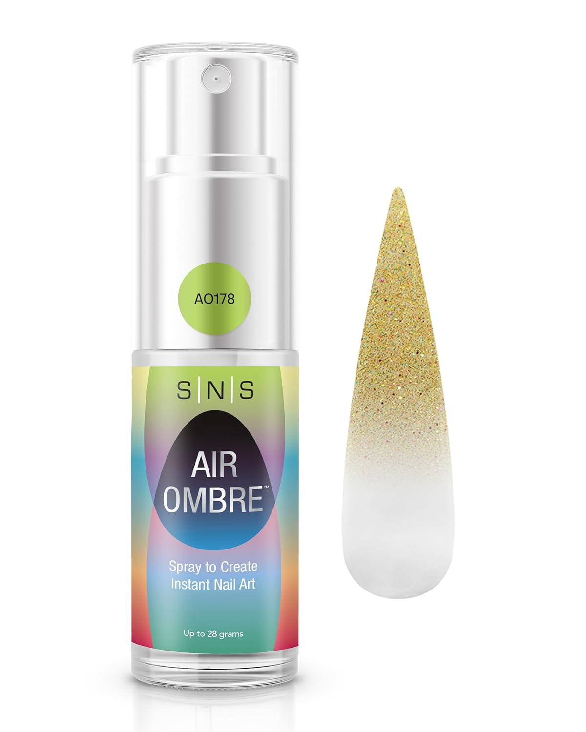 Air Ombre Nail Spray Powder (Gold, AO178) - Nail Art Manicure Designs ...