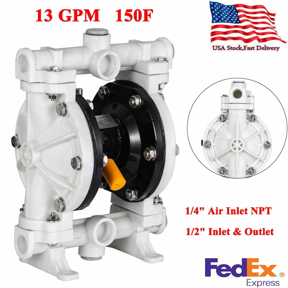 Air-Operated Double Diaphragm Pump 13GPM 1.5 inch Inlet & Outlet Waste ...