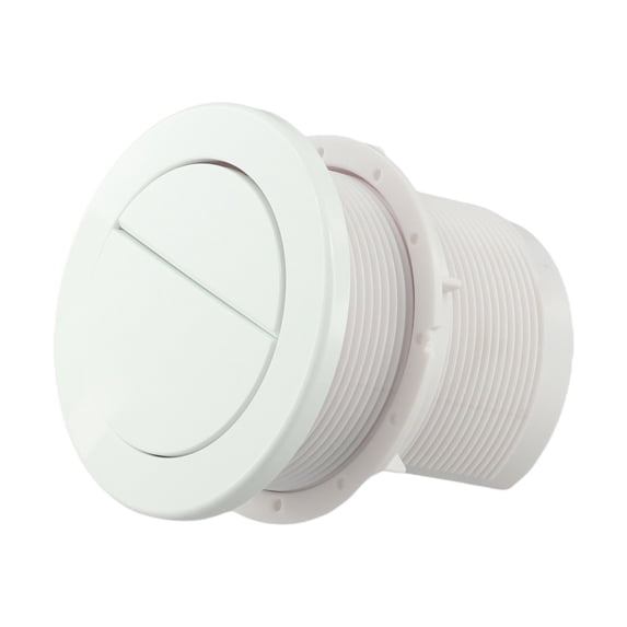 Air Operated Dual Flush Toilet Push Button Chrome Abs Round Design For ...
