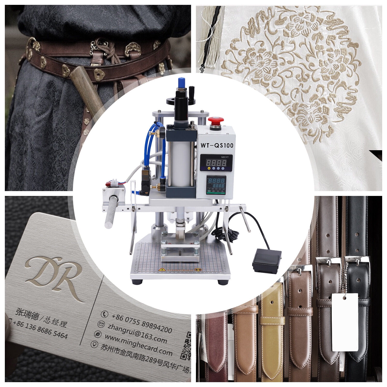 Air Operated Hot Foil Stamping Machine, 80x100mm Heating Area, 110V ...