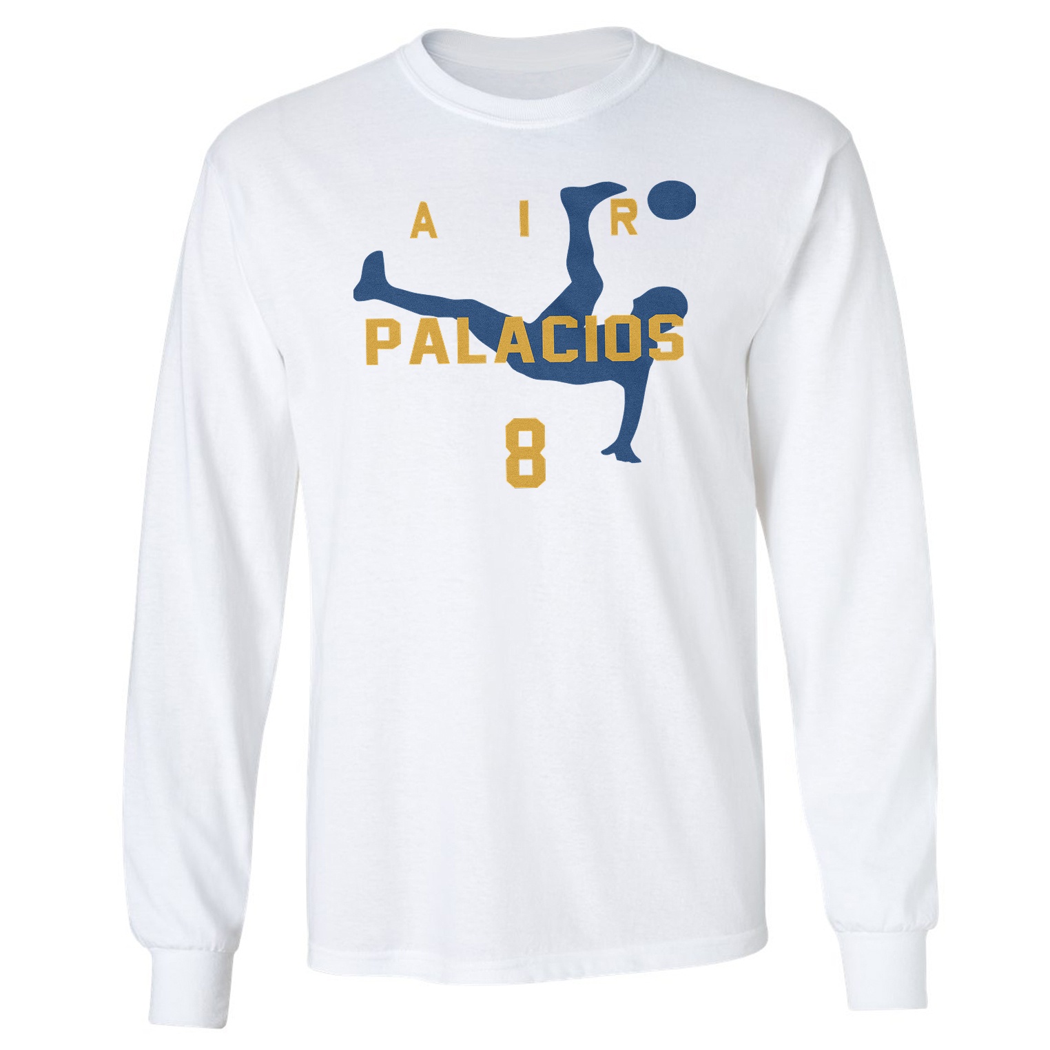 Air Palacios 8 Jersey - Boca Fans Soccer Inspired Long Sleeve T-Shirt ...