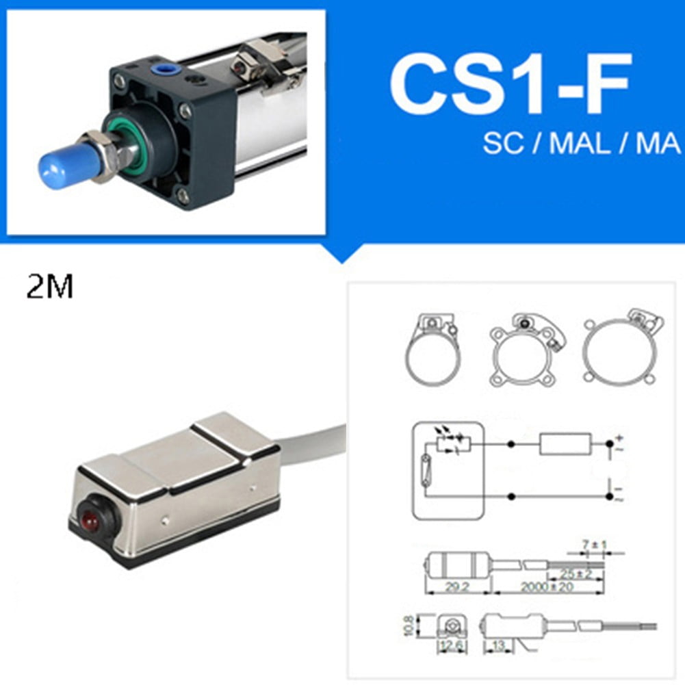 Air Pneumatic Cylinder Magnetic Reed Switch Sensor CS1-S G U CS1-M-S25 ...