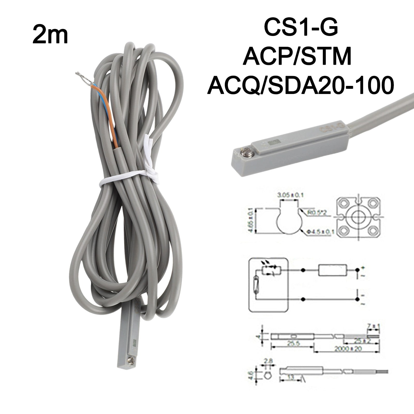 Air Pneumatic Cylinder Magnetic Reed Switch Sensor Cs1-S G U Cs1-M-S25 ...