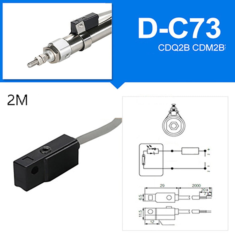 Air Pneumatic Cylinder Magnetic Reed Switch Sensor D-C73 - Walmart.com