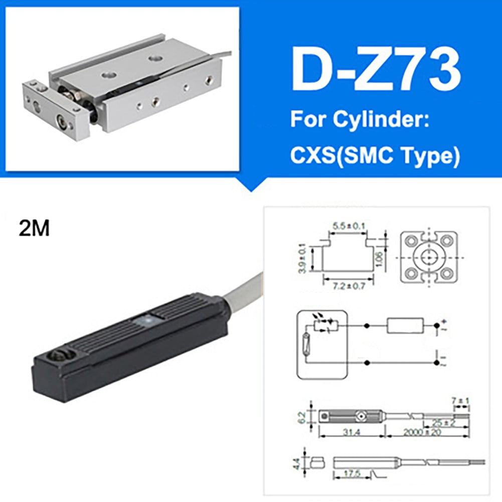 Air Pneumatic Cylinder Magnetic Reed Switch Sensor D-Z73 - Walmart.com