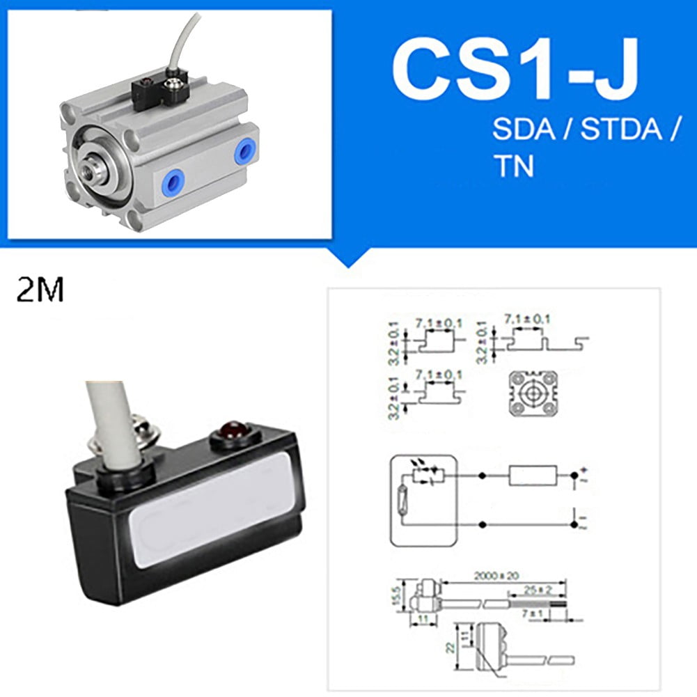 Air Pneumatic Cylinder Magnetic Reed Switch Sensor - Walmart.com