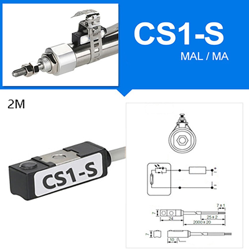 Air Pneumatic Cylinder Magnetic Reed Switch Sensor - Walmart.com