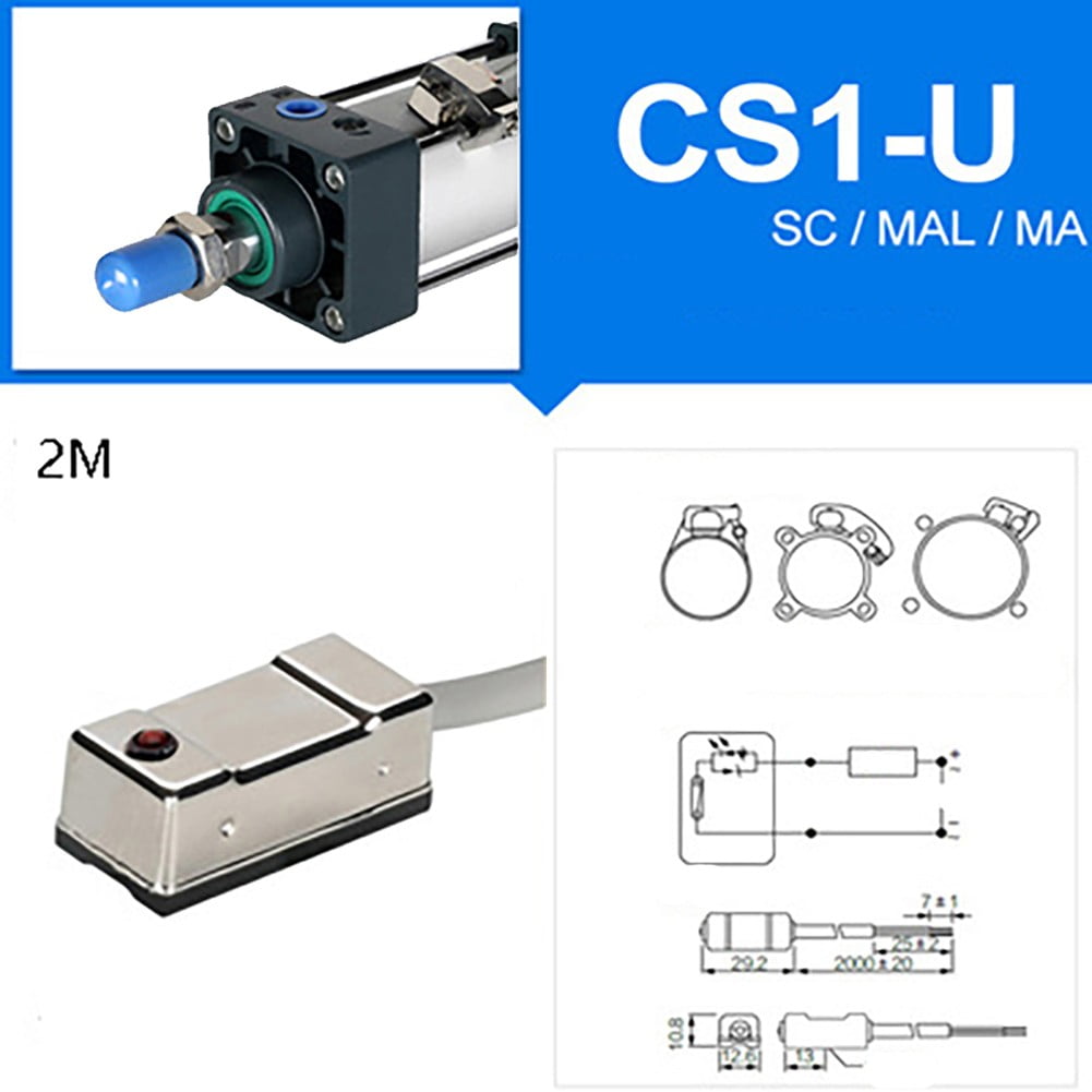 Air Pneumatic Cylinder Magnetic Reed Switch Sensor - Walmart.com