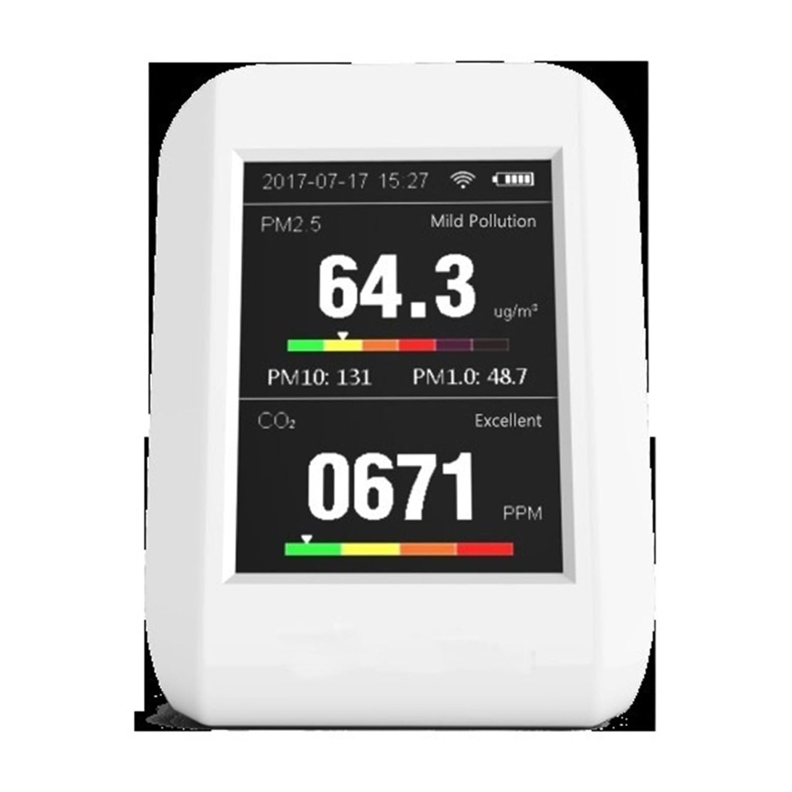 Air Pollution CO2 Meter Dust Particle Counter Carbon Dioxide Detector ...