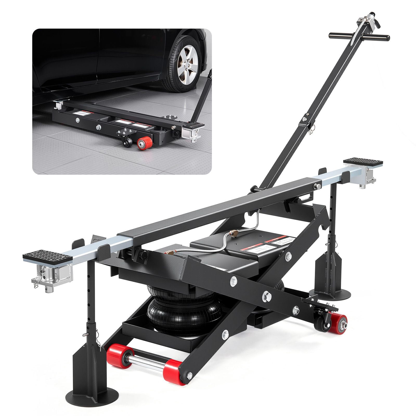 Air Portable Car Lift 6613 lbs 3 Ton Capacity with 21.7 Inch Max Lift ...