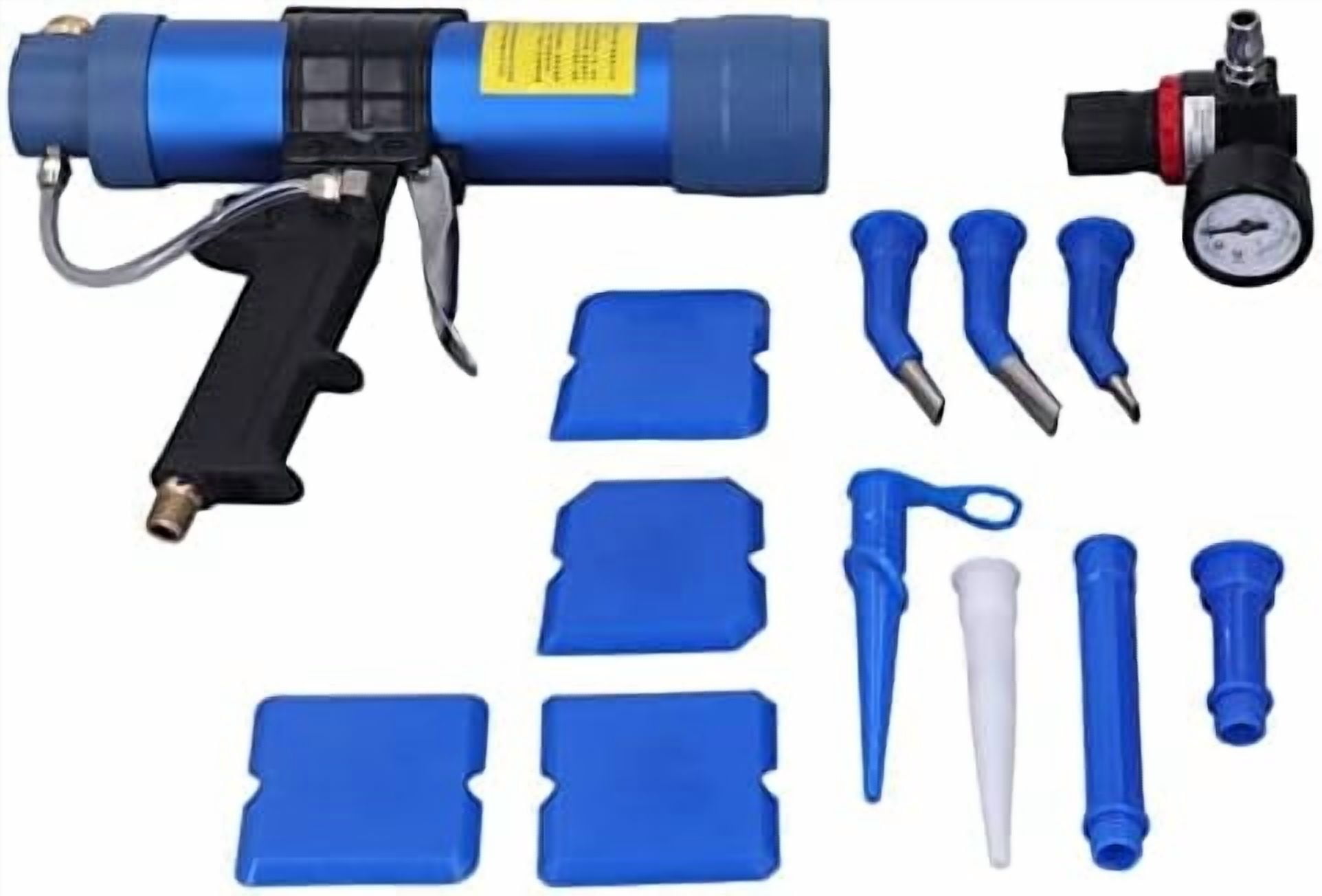 Air Power Caulk Gun, 310ml 1/4in Pneumatic Glass Glue Gun with Pressure ...