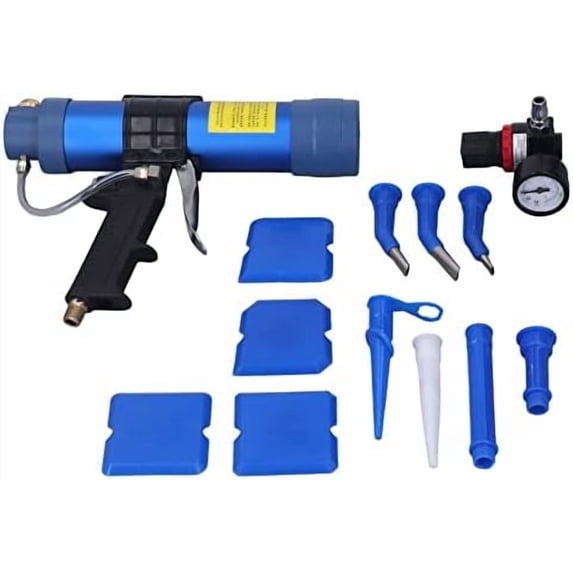 Air Power Caulk Gun, 310ml 1/4in Pneumatic Glass Glue Gun with Pressure ...