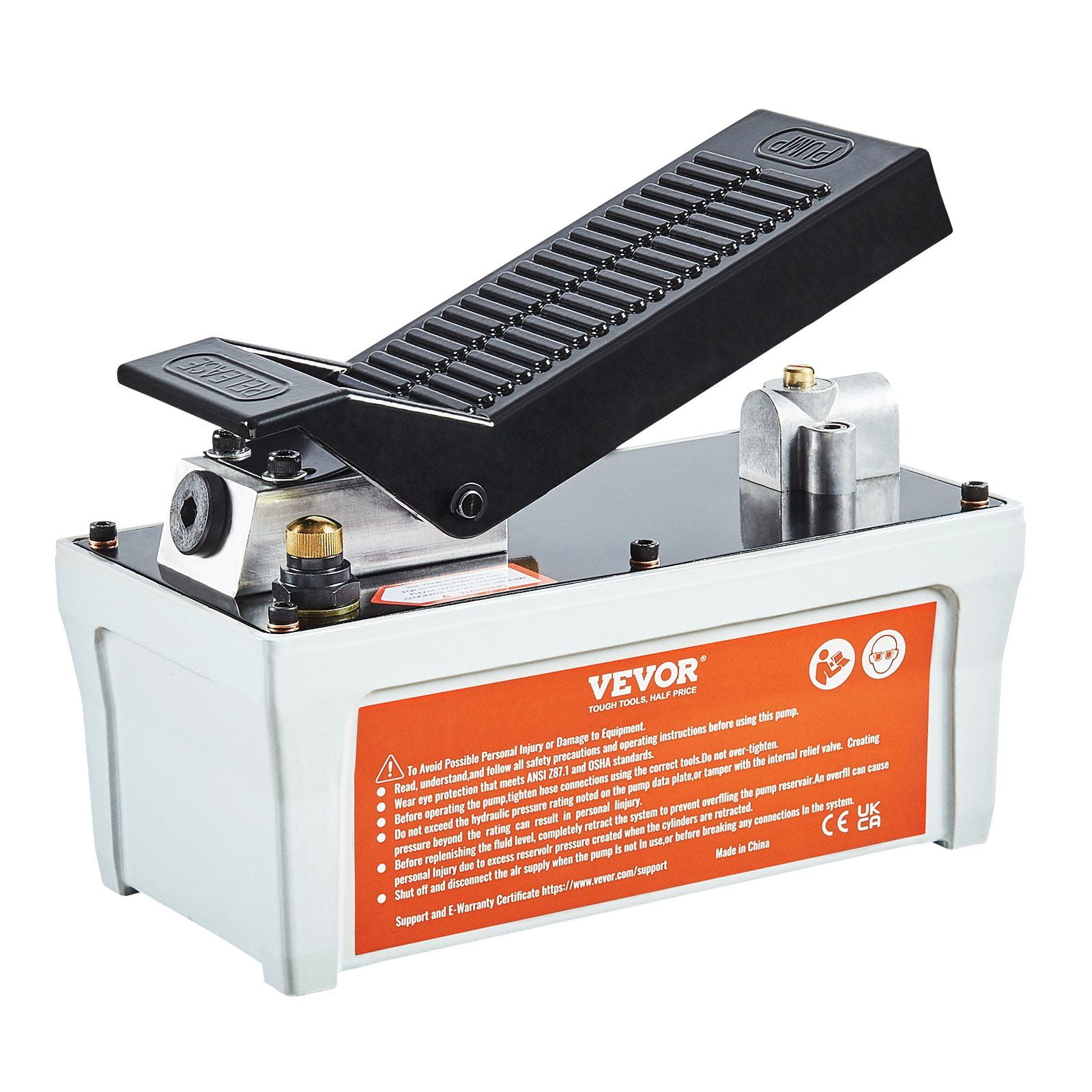 Air Powered Hydraulic Pump 10,000 PSI with 1/2 Gallon Reservoir, 3/8 ...