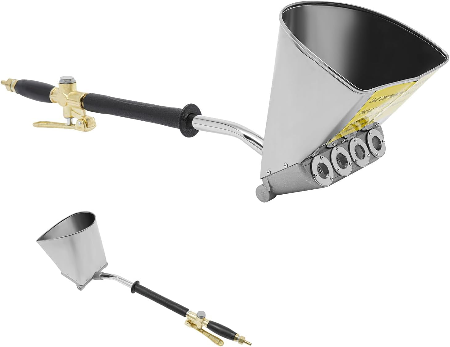 Air Powered Stucco Sprayer with 4 Jets, Pneumatic Spray Gun Tool for ...