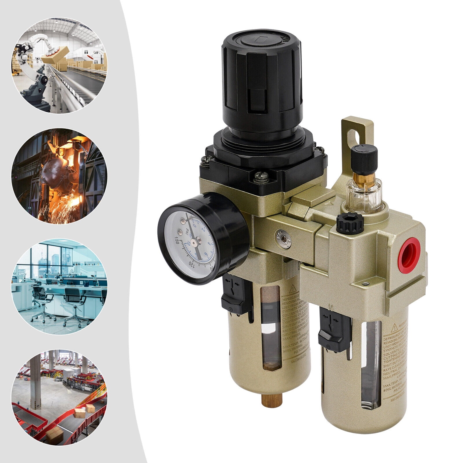 Air Pressure Regulator Compressor Filter Valve Oil Water Separator ...