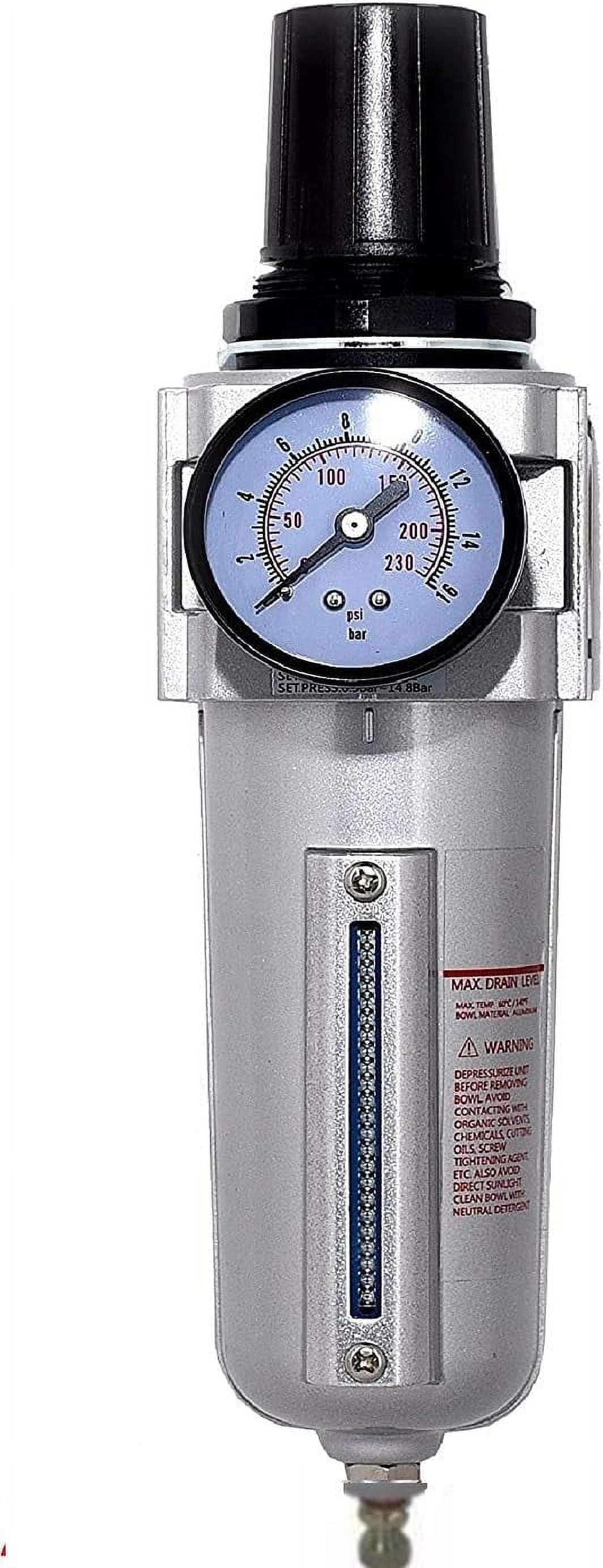 Air Pressure Regulator & Filter combo Compressor 1/2" & gauge - Walmart ...