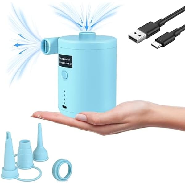 Air Pump for Air Mattress, Air Mattress Pump for Inflatables, Quick ...