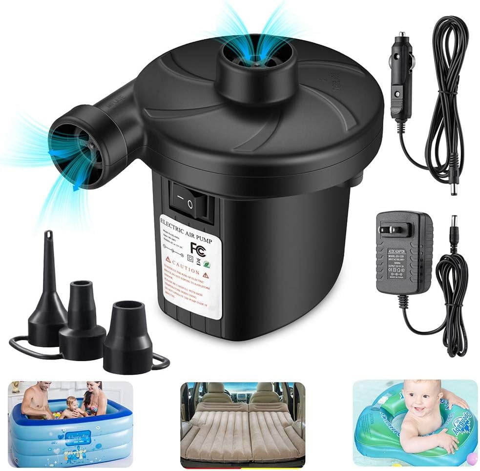 Air Pump for Air Mattress, Air Mattress Pump for Inflatables, Quick ...