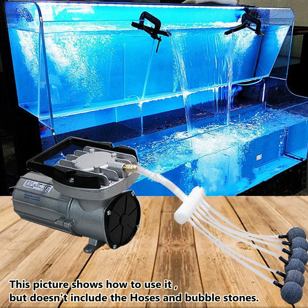 Air Pump Aquarium Compressor Fish Tank Fish Pond Aerator 120W 160LPM ...