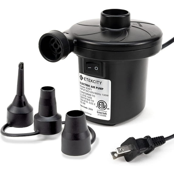 Air Pump for Inflatables, Portable Electric Mattress Pump, Quick-Fill ...