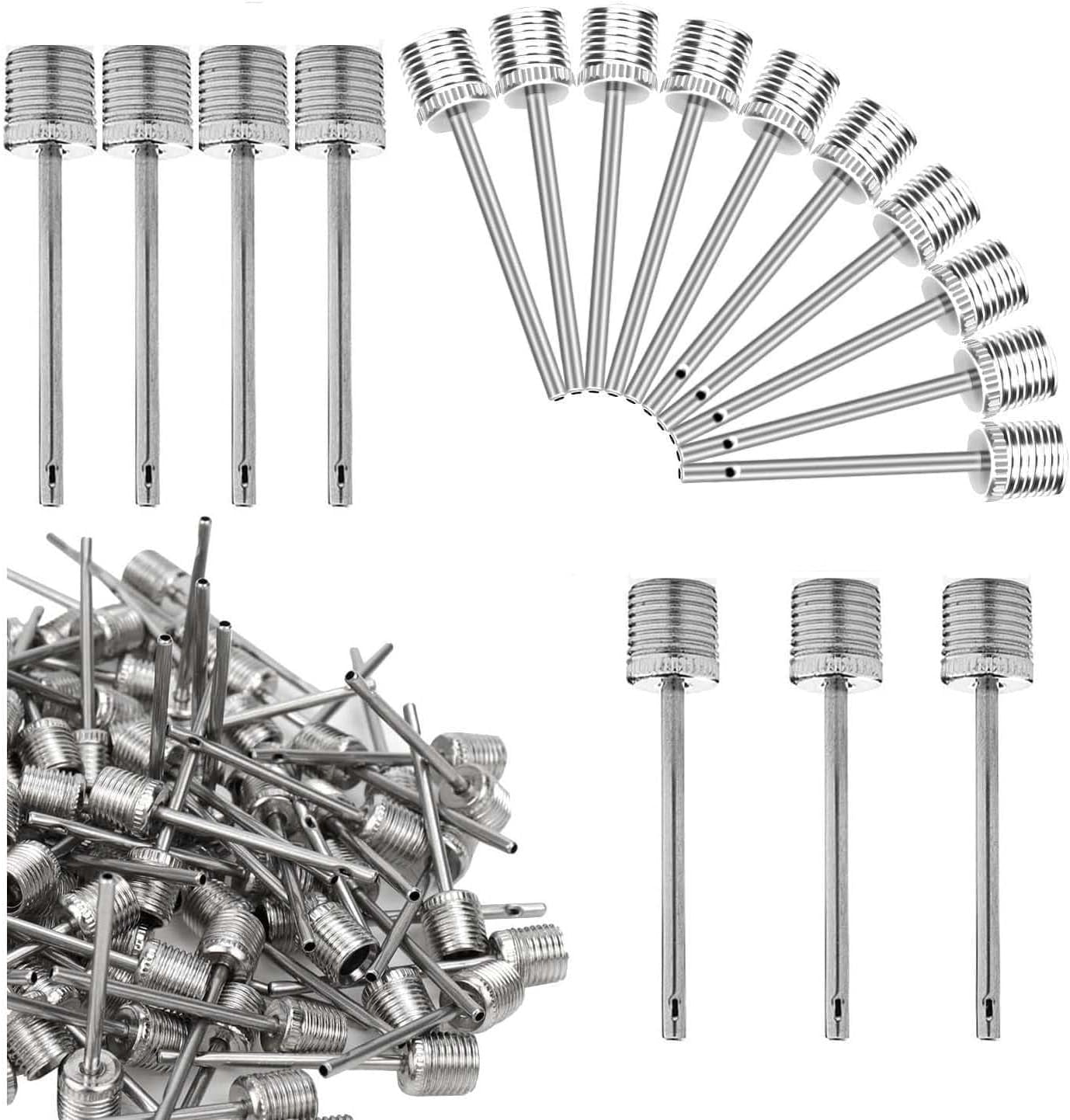 Air Pump Needle,50Pcs Dual-Port Basketball Inflation Needles,Inflate ...