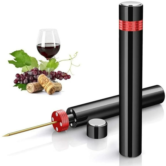 Red Wine Bottle Opener Cork Remover Easy Air Pump Pressure Corkscrew ...