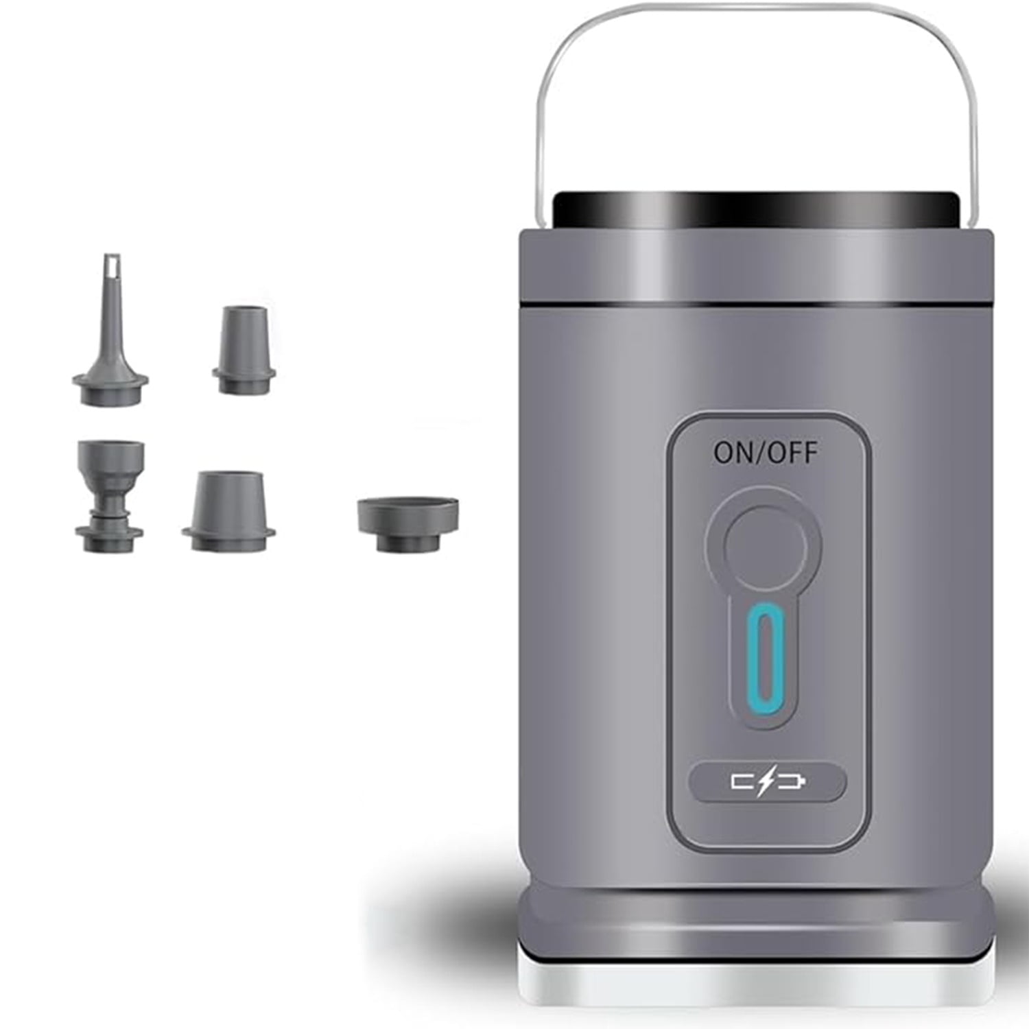 Air Pump for Air Mattress, Portable Quick-Fill Air Pump with 5 ...