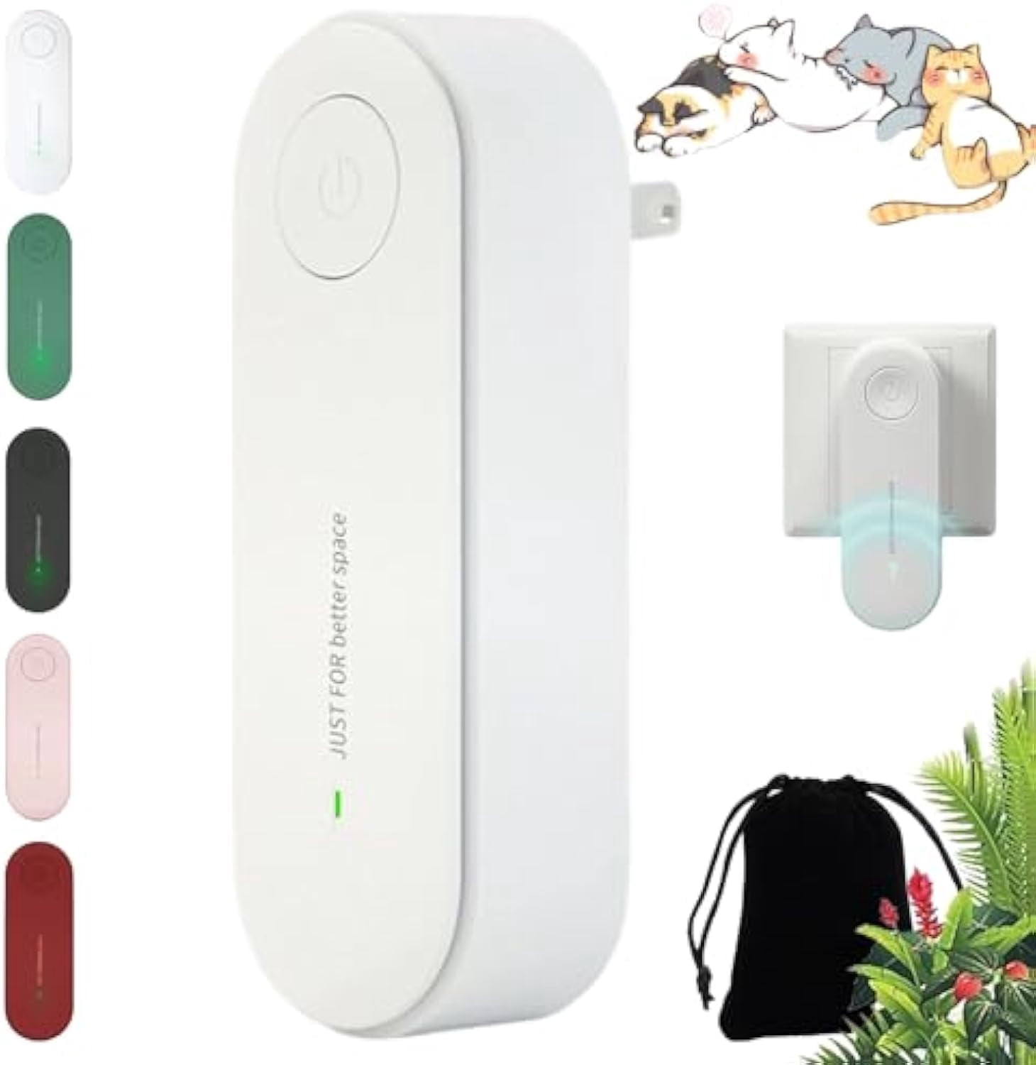 Air Purifier,Air Purifier Plug In, Quiet Air Freshener, 360° Full ...