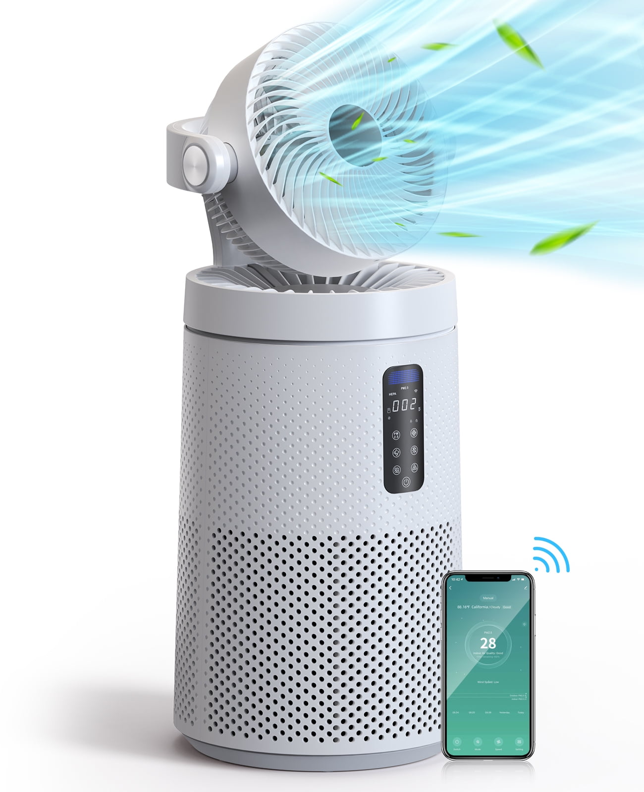 Air Purifier Fan for Home Large Room With Air Circulator Fan System ...