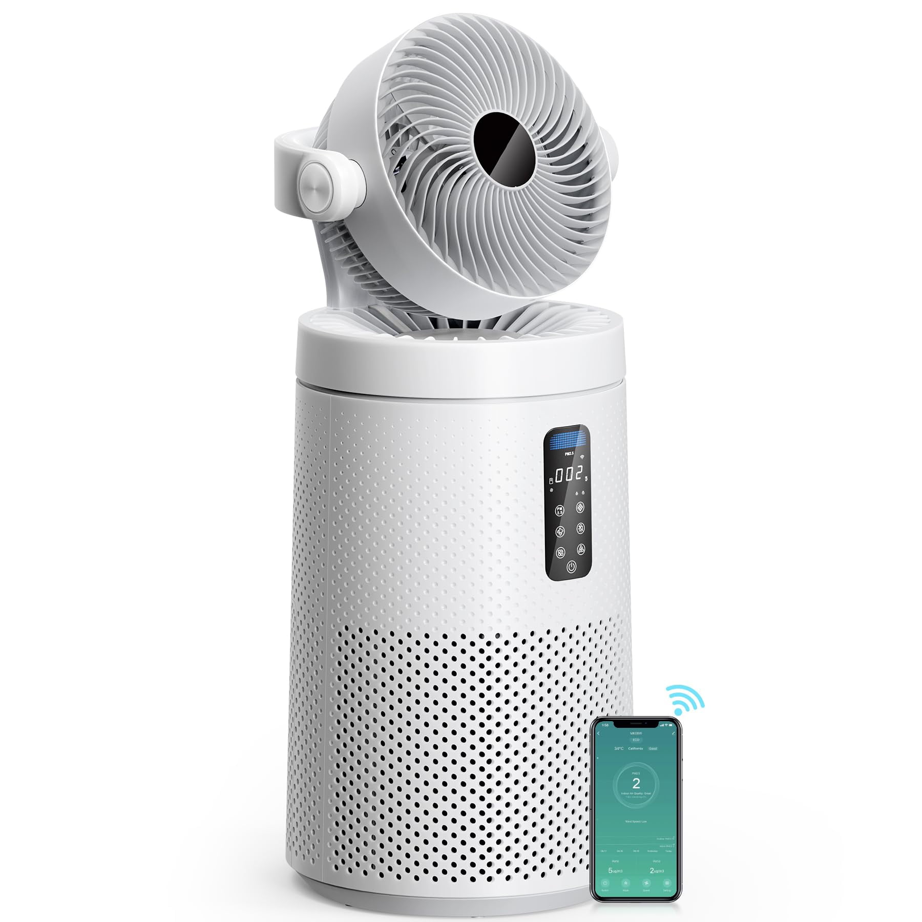 Air Purifier Fan for Home Large Room With Air Circulator Fan System ...