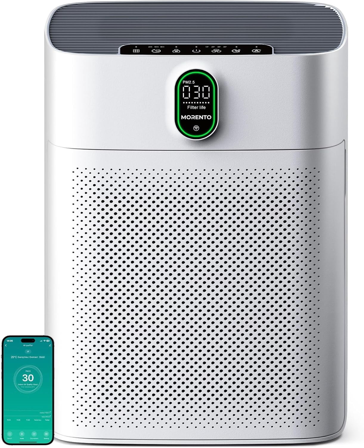 Air Purifier for Home Lar Room Bedroom Up to 1076 ft², Wi-Fi and Alexa ...
