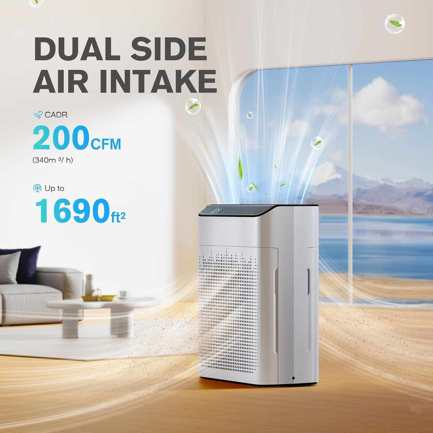 Air Purifier for Home Large Room up to 1690 ft², HEPA Filter with PM 2. ...