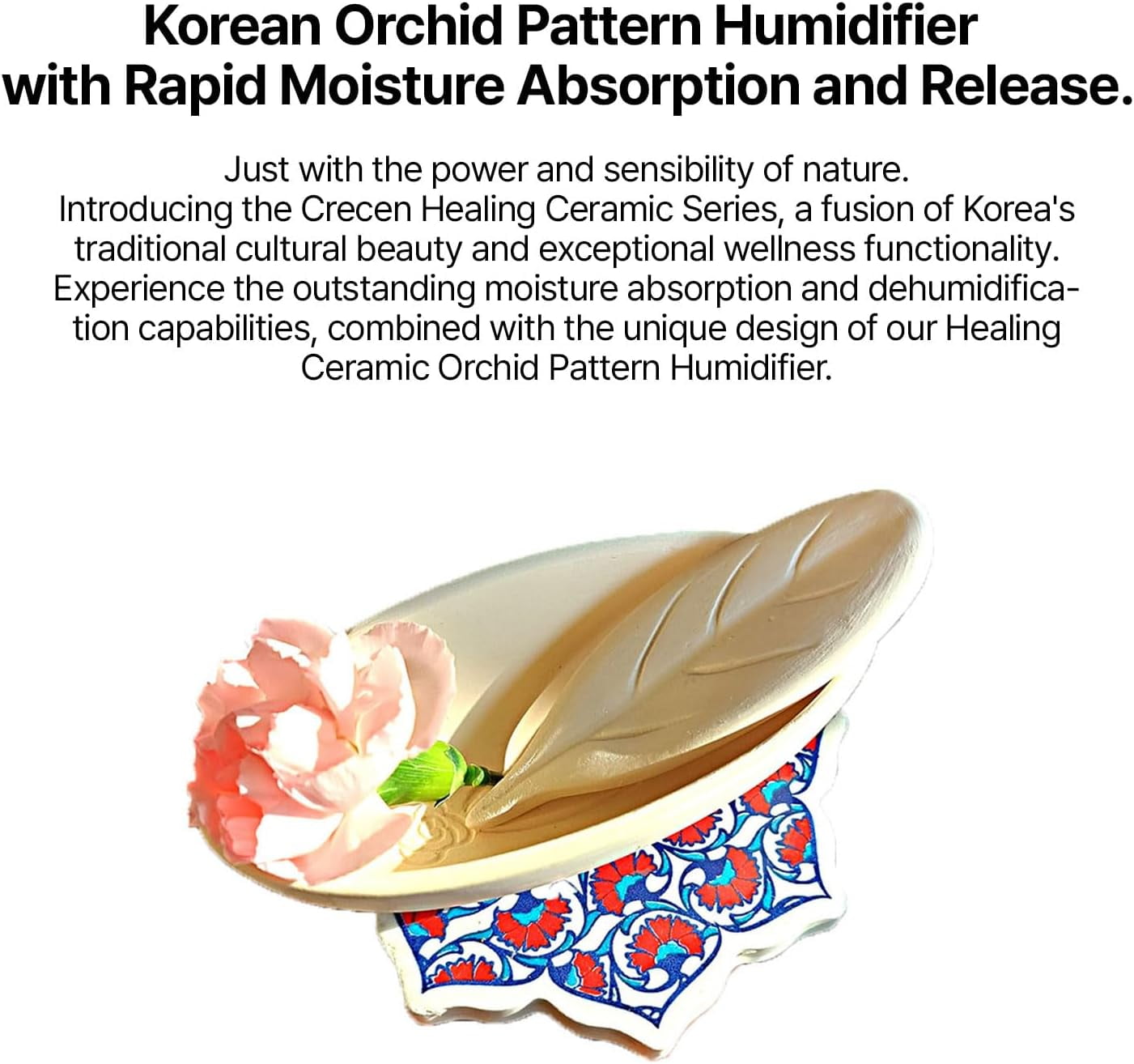 Air Purifying Healing Ceramic-K-Flower Orchid Pattern Humidifier ...