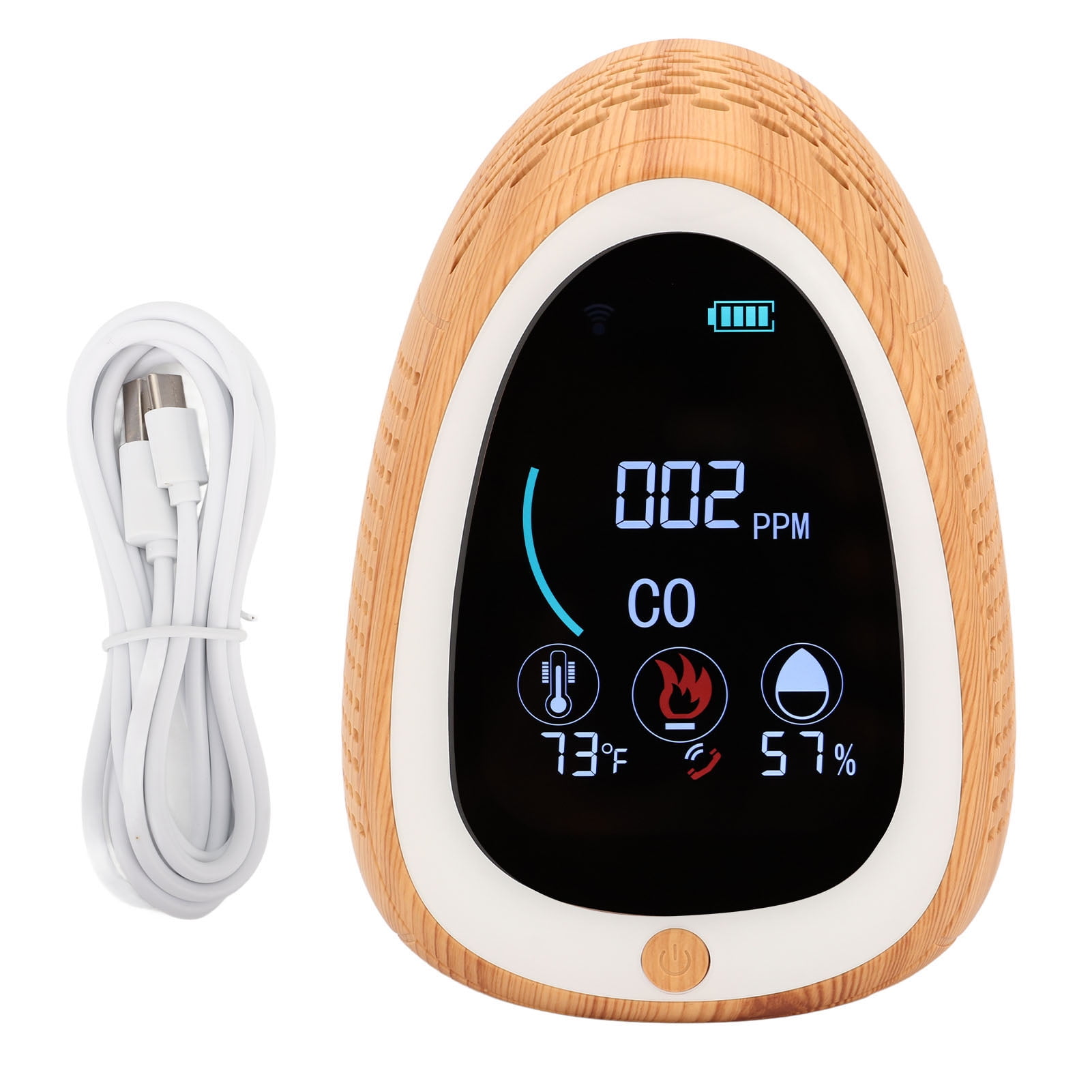 Air Quality Detector Temperature Humidity Alarm Monitor for Indoor DC ...