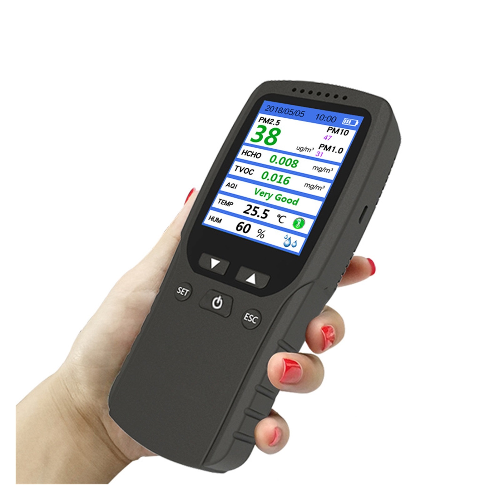 Air Quality Monitor, Indoor Air Pollution Detector, Dust Tester ...