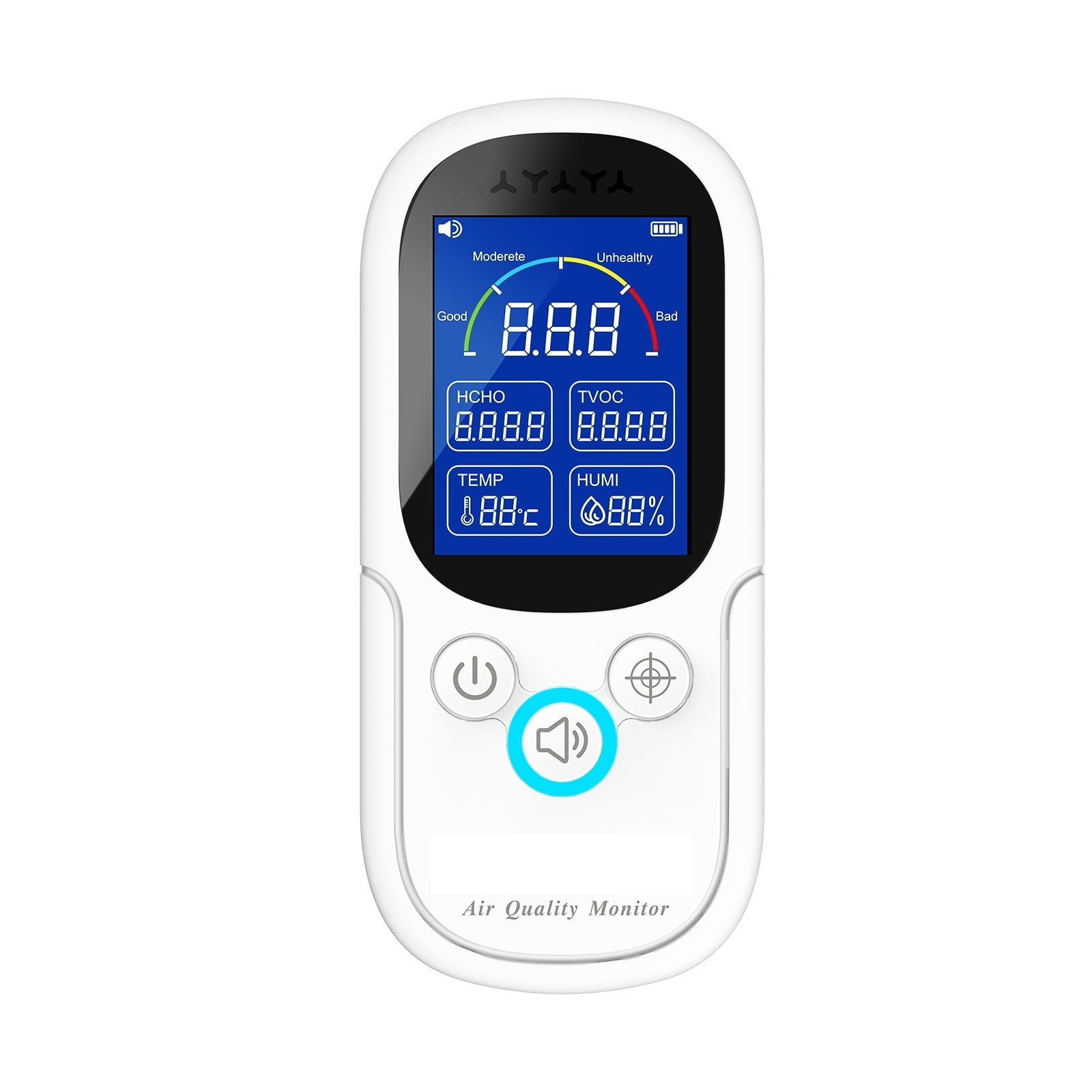 Air Quality Monitor Temperature And Humidity Meter TVOC HCHO Detector ...