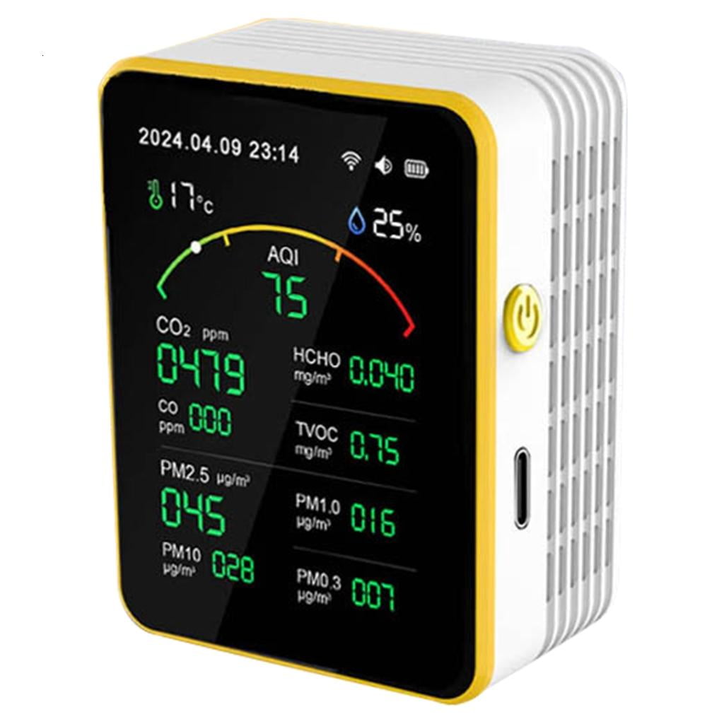 Air Quality Pollution Meter PM2.5 Formaldehyde TVOC Temperature ...