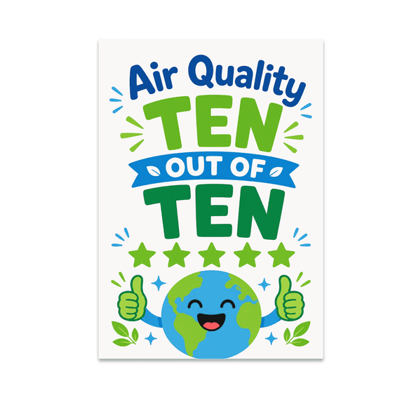 Air Quality Ten Out of Ten - Home Decor Enthusiast - 13x19 Poster Print ...